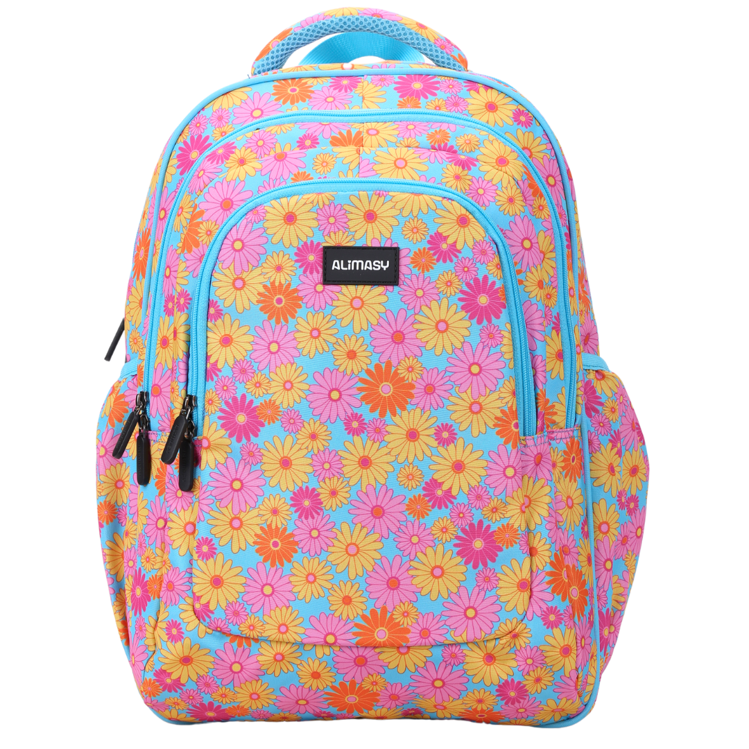 Large School Backpack - Ditsy Daisy Flowers – Our Little Darlings